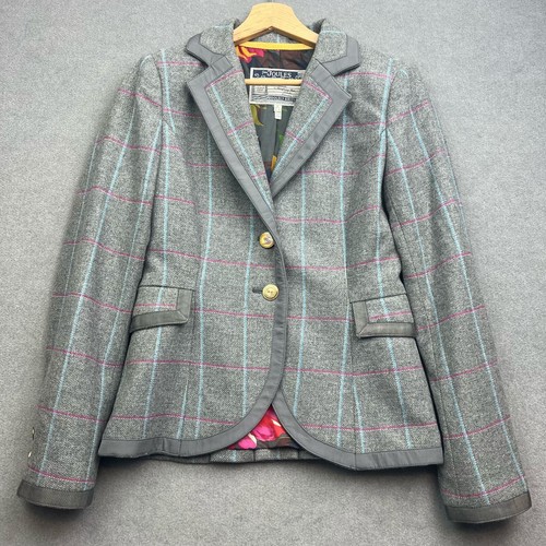 JOULES Tweed Jacket UK 10 Blazer CHARING Plaid Hacking Equestrian Hunt ...