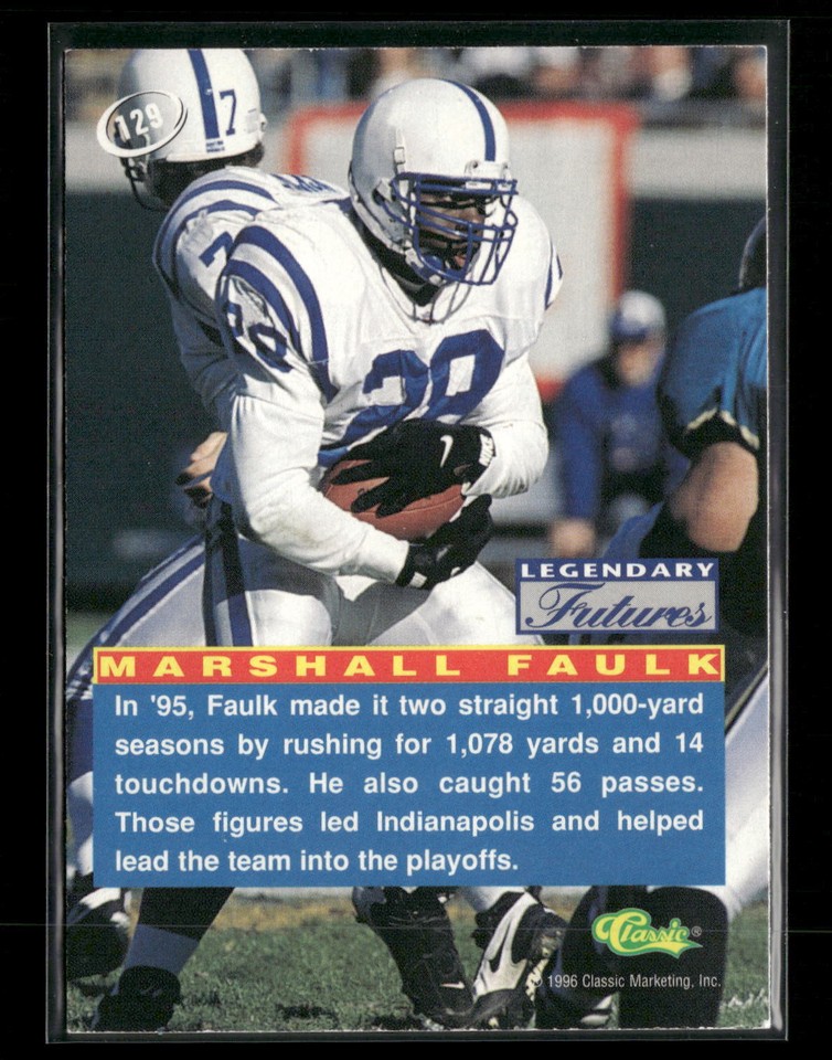 Marshall Faulk 1996 Classic Visions #129 | eBay