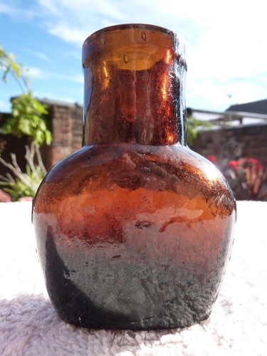 Vintage Antique OXO Bottle Brown Amber Glass Very Good Clean Condition ...