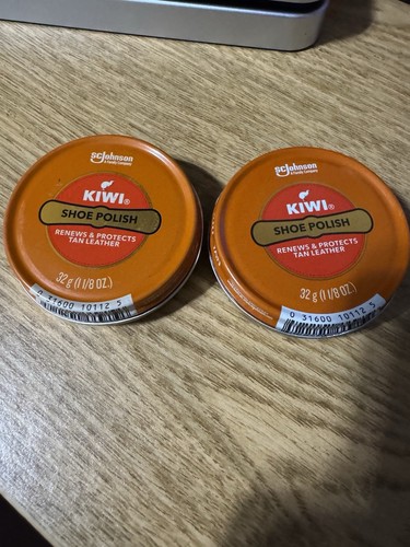 Kiwi Tan Shoe Polish 1-1/8oz Lot Of 2 | eBay