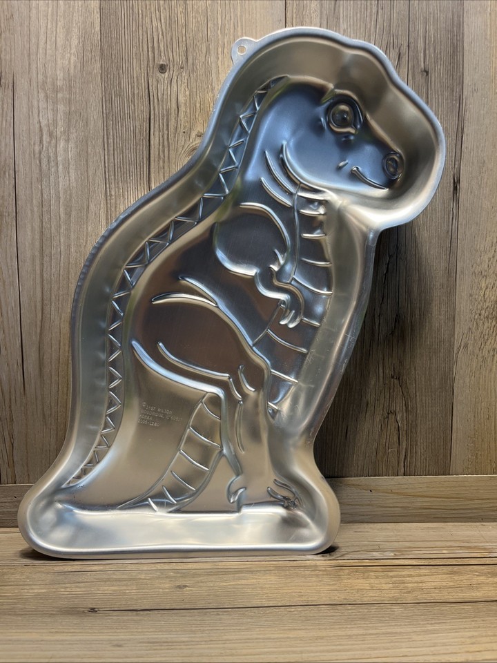 WILTON DINOSAUR T-REX CAKE PAN 2105-1280 1987 PARTYSAURUS TYRANNOSAURUS ...