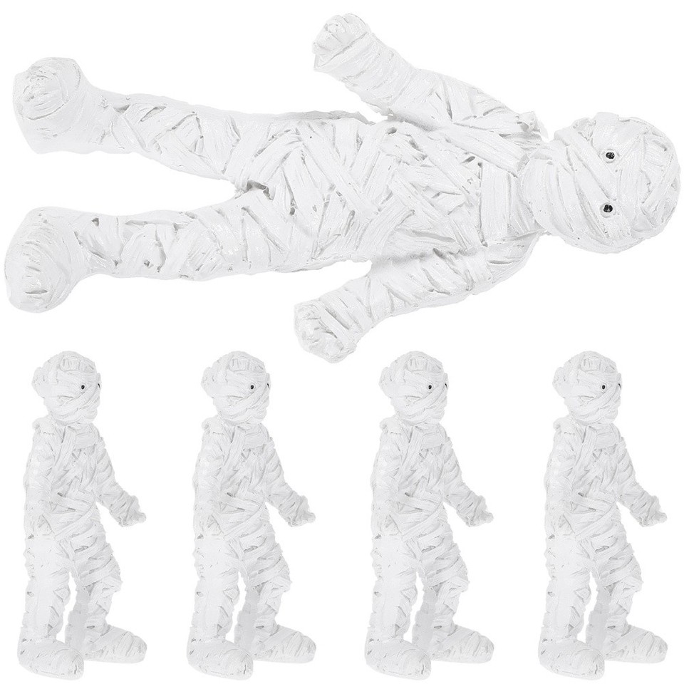 5 Pcs Mummy Figurines Resin Sculpture Mini Decor Egyptian Statue | eBay ...