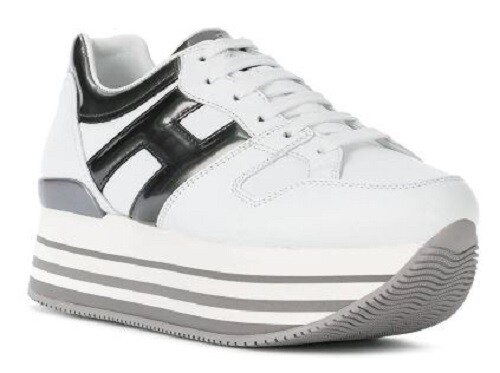 Hogan White Platform Leather Trainers Size UK 3/EUR 36 BNIB Tags - Maxi ...