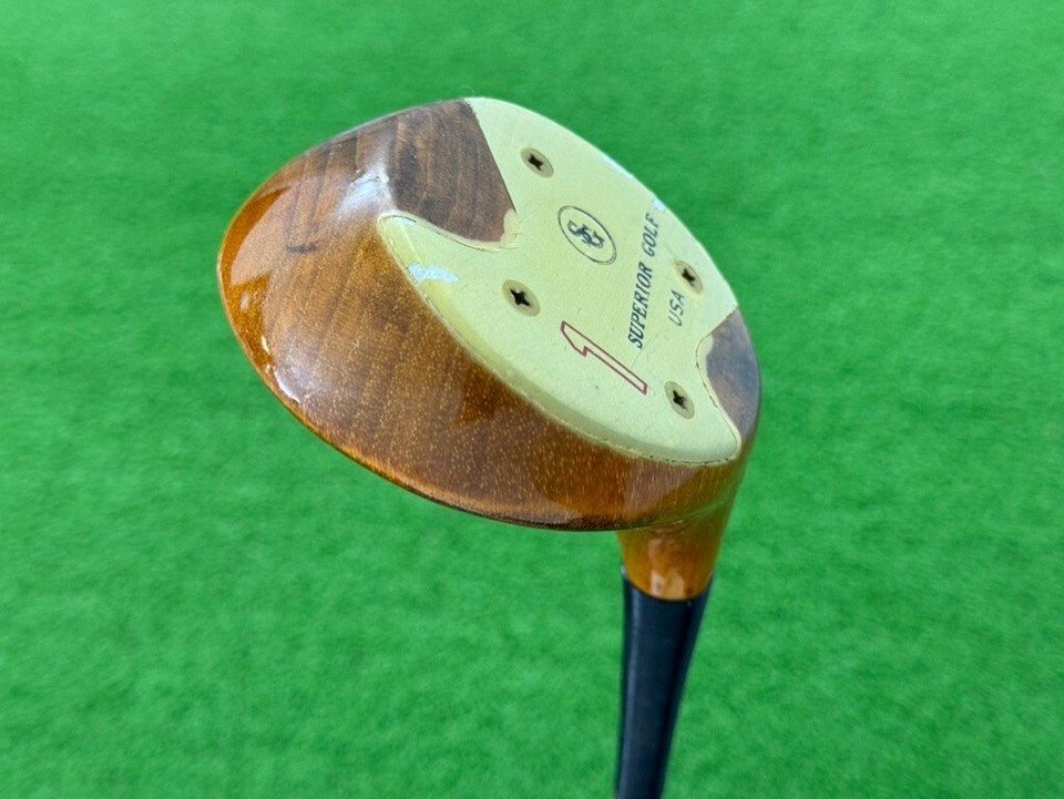 SUPERIOR GOLF USA PERSIMMON DRIVER Right Handed Steel Stiff Flex ...