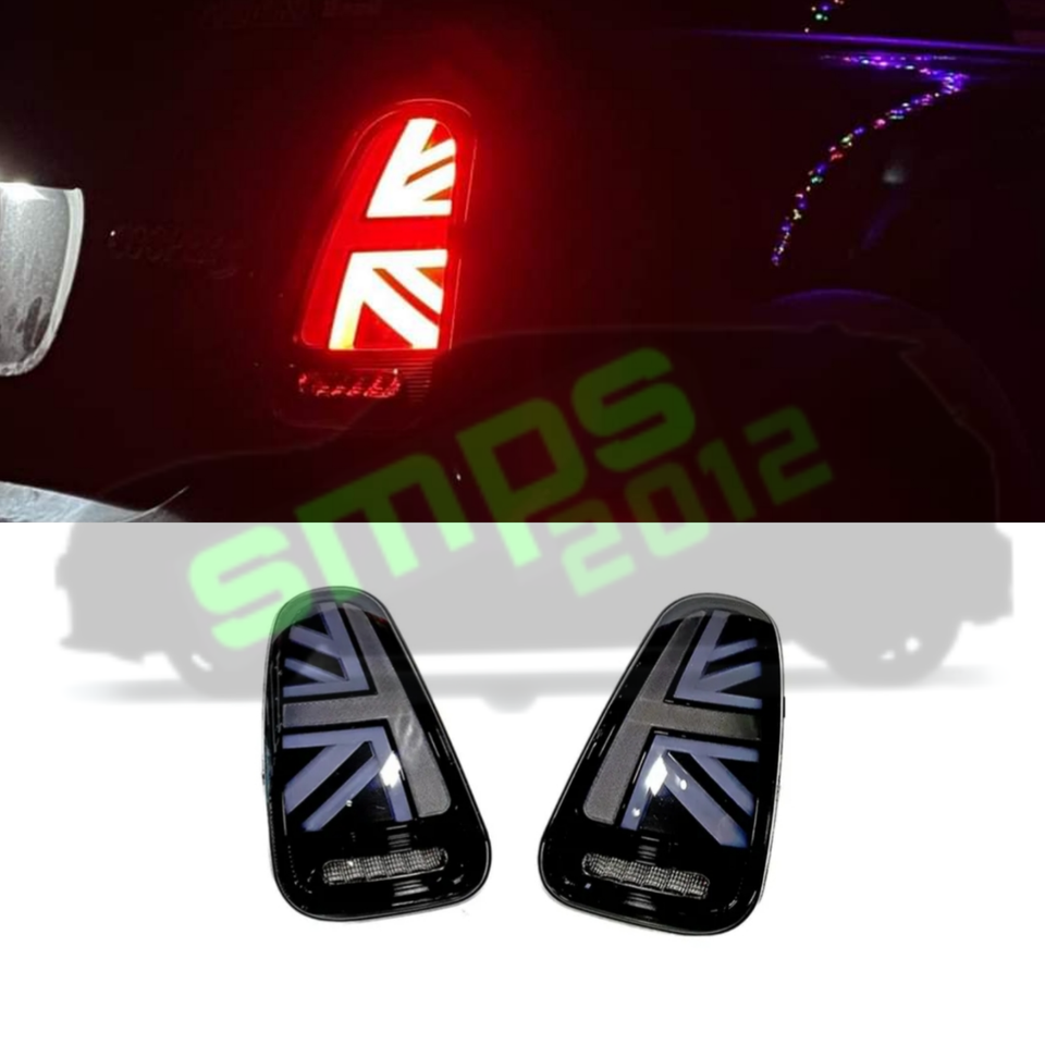 for MINI R50 R53 LED Union Jack Tail Lights Smoked LCI Rear Pair Gen 1 ...