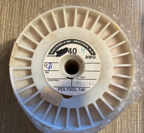 AWG 40 Copper Magnet Wire, Varnished (Electrasola Polysol 140), 4.4 lb. Spool | eBay