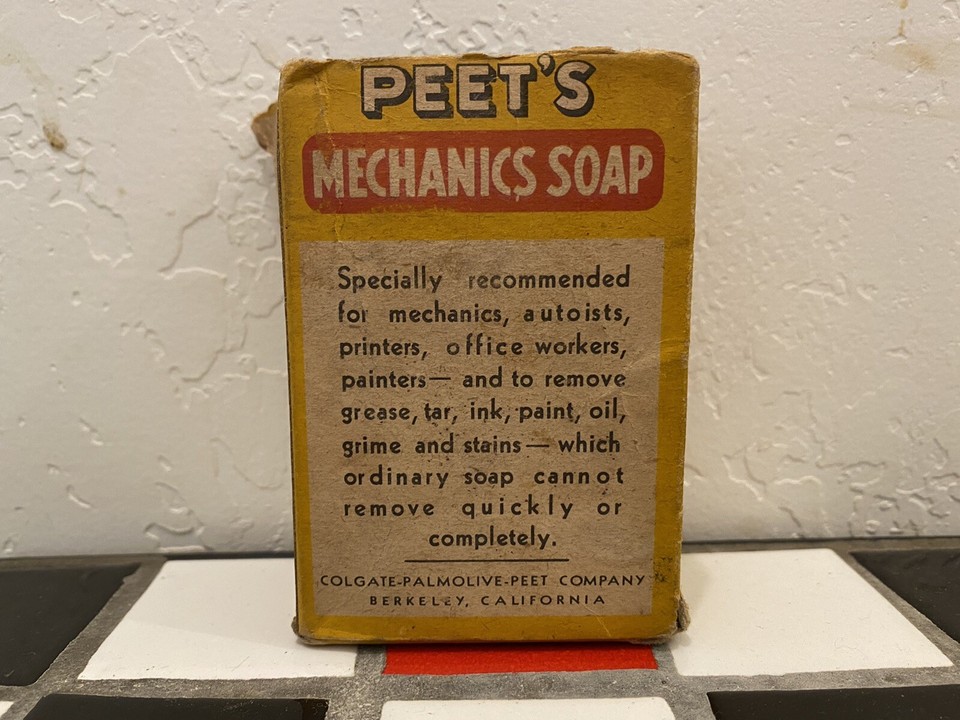 PEET'S MECHANICS SOAP FULL BAR IN VINTAGE BOX(PRE 1953?) | eBay