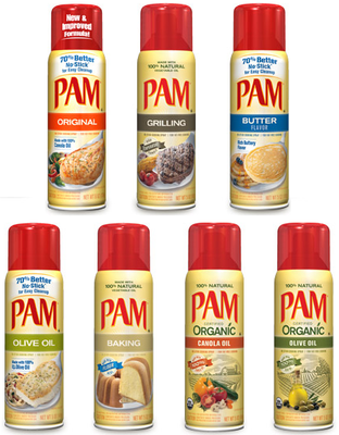 Pam Cooking Spray Logo Pam Pam, Cooking Spray, No Stick, Avocado Oil
