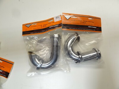 1-1/2" inch x 1-1/2" tubular "J" bend pipe, trap, chrome plated ...