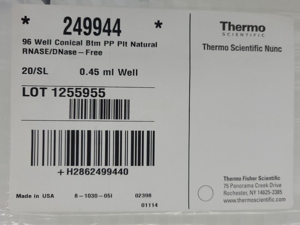 Lot Of 140- Thermo Scientific 0.45mL Nunc Storage Microplates 96-Well ...