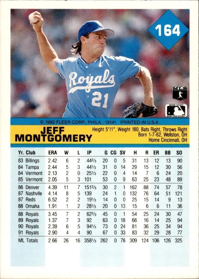 JEFF MONTGOMERY CARD #164 BUY ANY 2 ITEMS FOR 50% OFF B209R1S16P21 | eBay