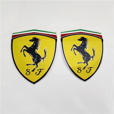 For Ferrari 360 365 430 458 488 612 California Fender Shield Badge ...