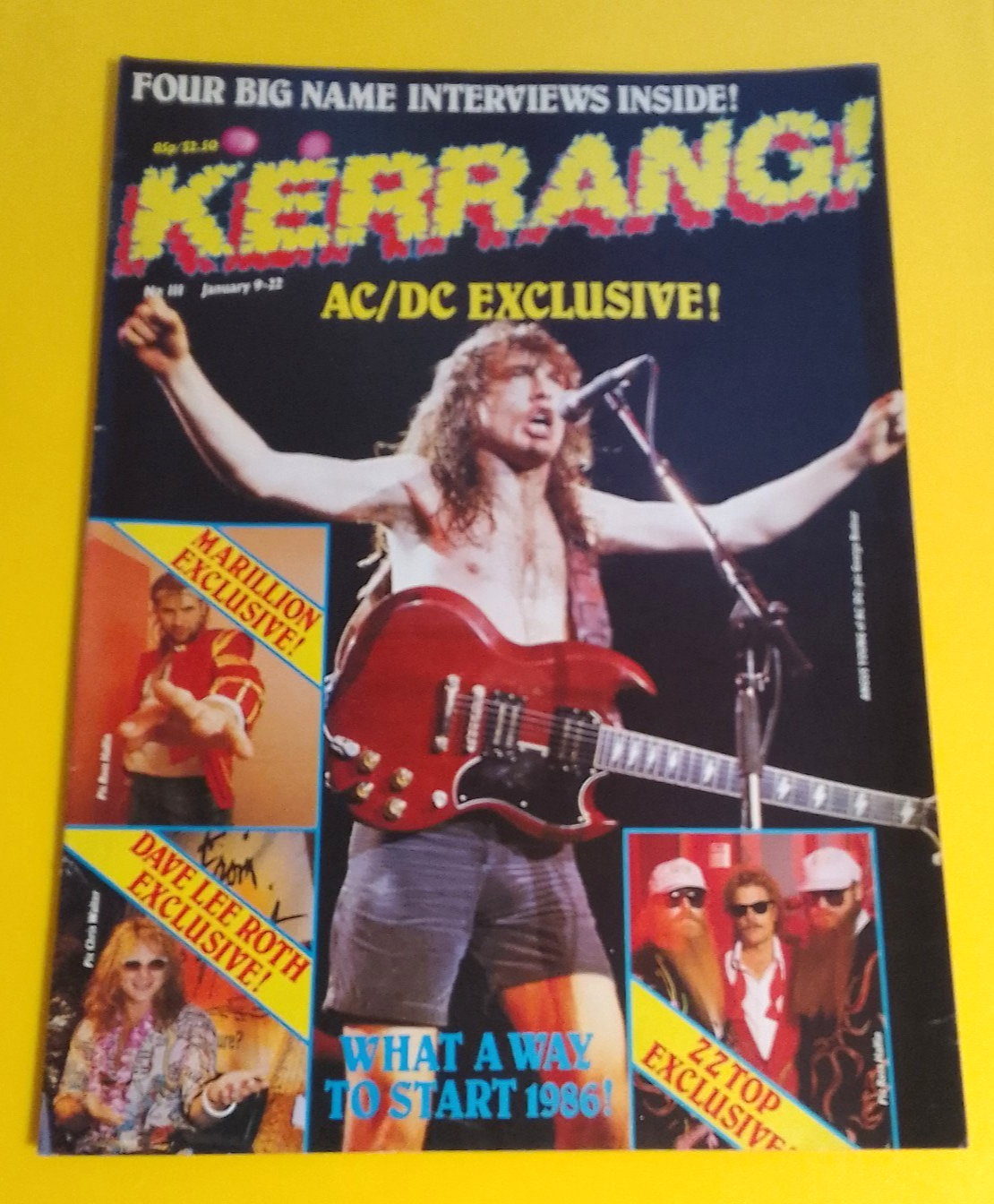 Kerrang! Magazine No.111 - January 9 -22 1986 - AC/DC, Marillion, Dave ...