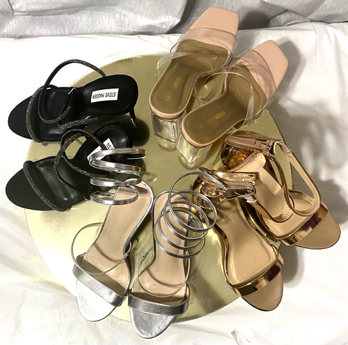 Lot of 4 Women's size 10 heels- Madden, Wild Diva x2, Fashion Nova ...