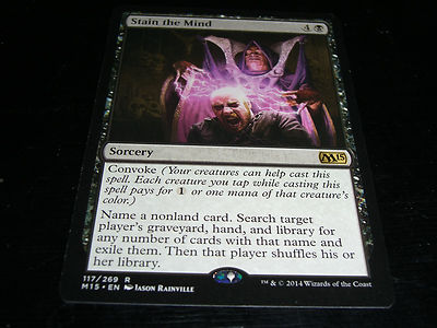 Magic the Gathering: Core Set M2015 - Stain the Mind Rare Card [x1] MTG ...