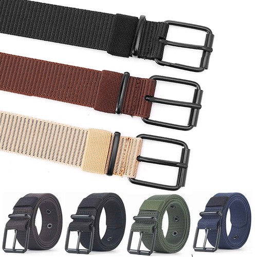 Men'S Durable Pin Buckle Nylon Canvas Tactical Waistband Webbing ...
