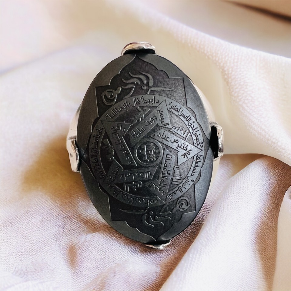 Genuine Hadid Cini, Seal Of Solomon David star 925 Sterling Silver Ring ...