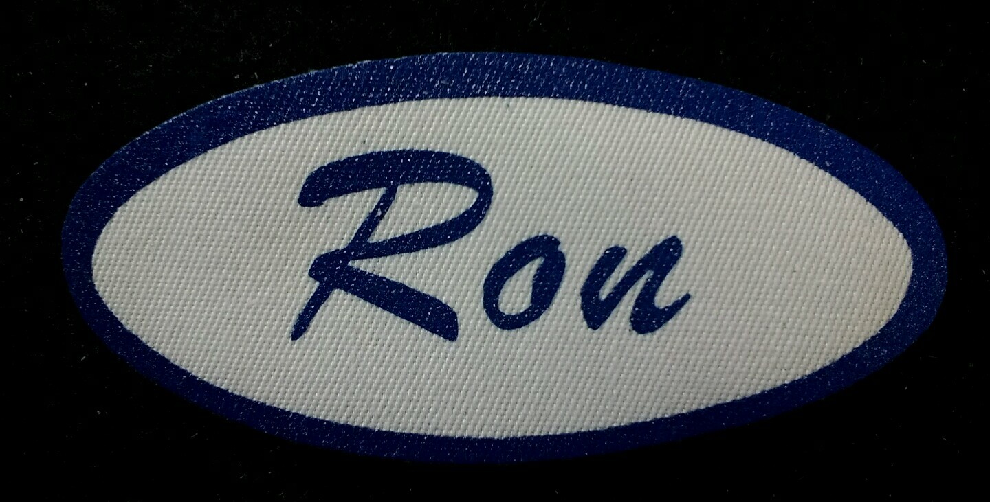 Ron Vintage 1960s Cursive Name Patch Uniform Shirt Ir… - Gem