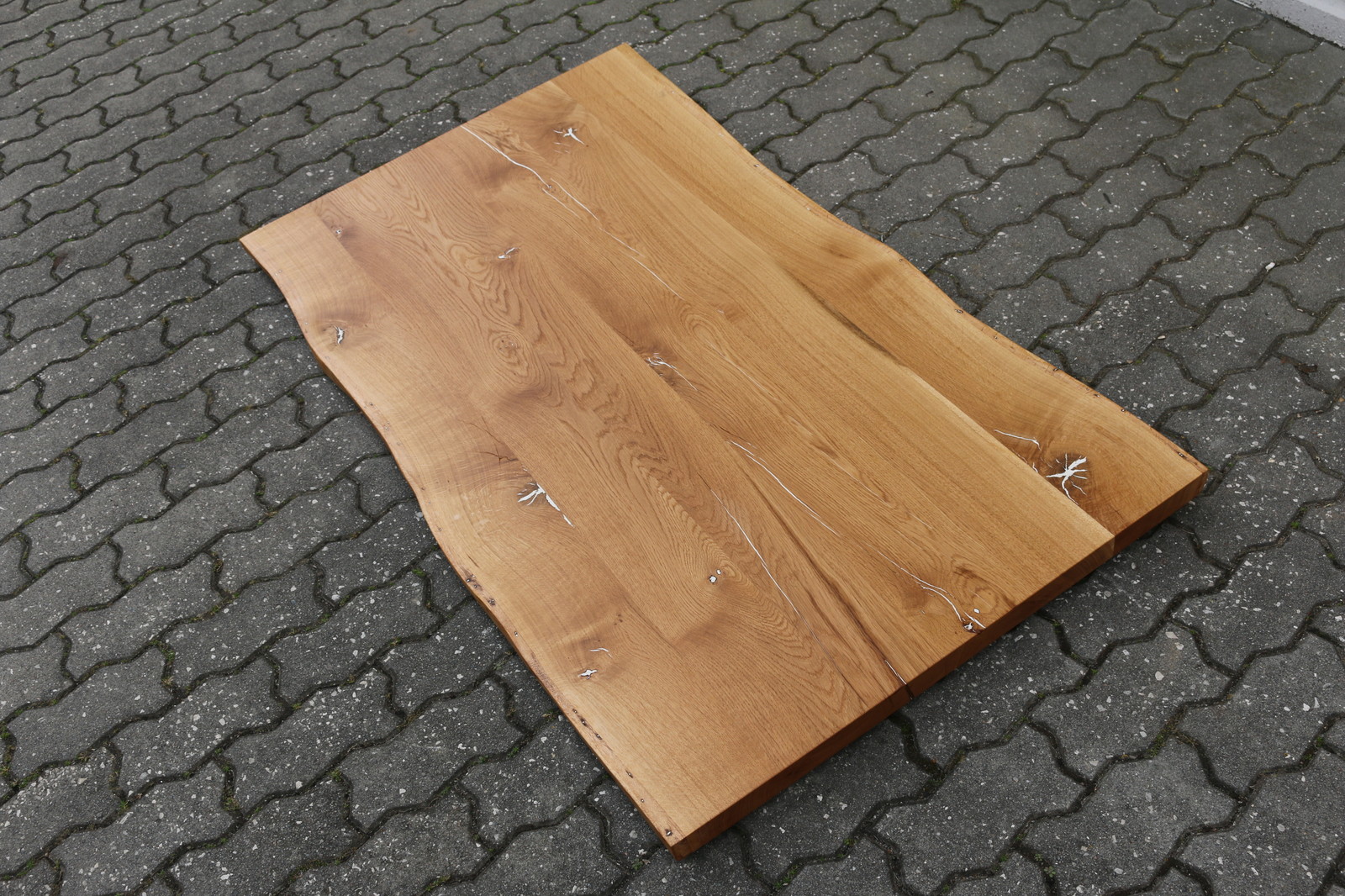 Tischplatte Platte Eiche Wild Rustikal Massiv Holz mit Baumkante NEU ...