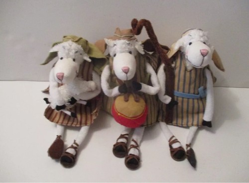 Hallmark Dayspring Really Woolly ZEB,Eli and JAKE Plush Nativity Baby ...