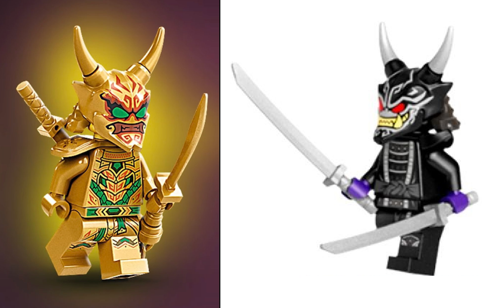 Lego 6x Ninjago Crystalized Golden Dragon Minifigures Lloyd Garmadon ...