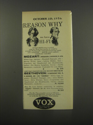 1956 Vox Records Ad - Reason why we have Hi-Fi | eBay