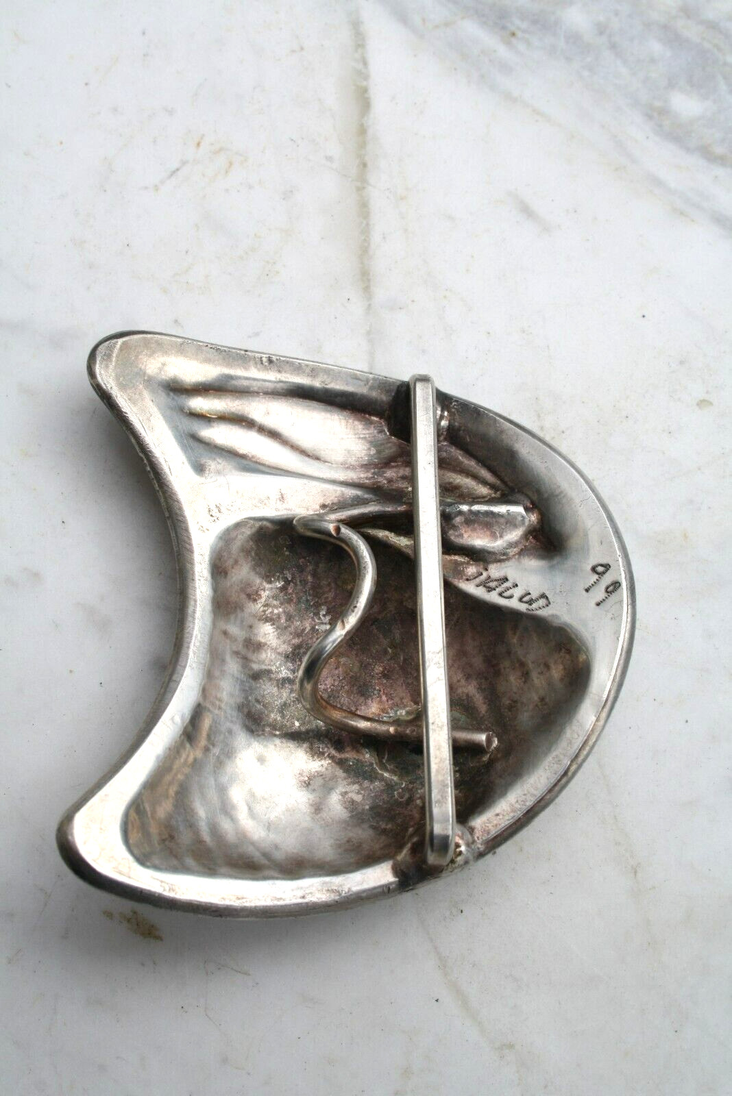 Rare Vintage Jacob Hull Denmark Modernist Silver Belt… - Gem