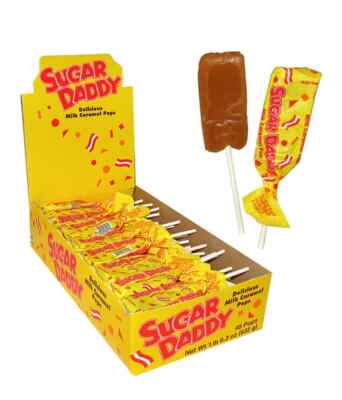 Sugar Daddy Caramel Pops 48 Ct Chewy Candy Bulk Candies Lollipops ...