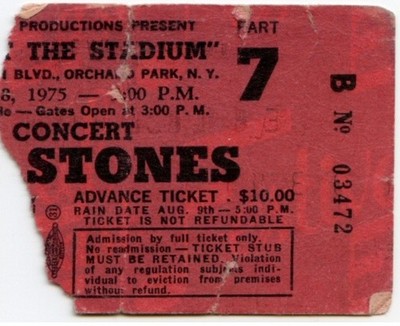 The Rolling Stones Rich Stadium August 8, 1975 Ticket #E | eBay.de