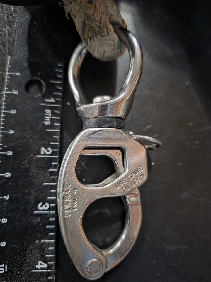 Lewmar Snap Shackle With 50' Of 1/2" (Blue/Yellow Tick) Rope | eBay