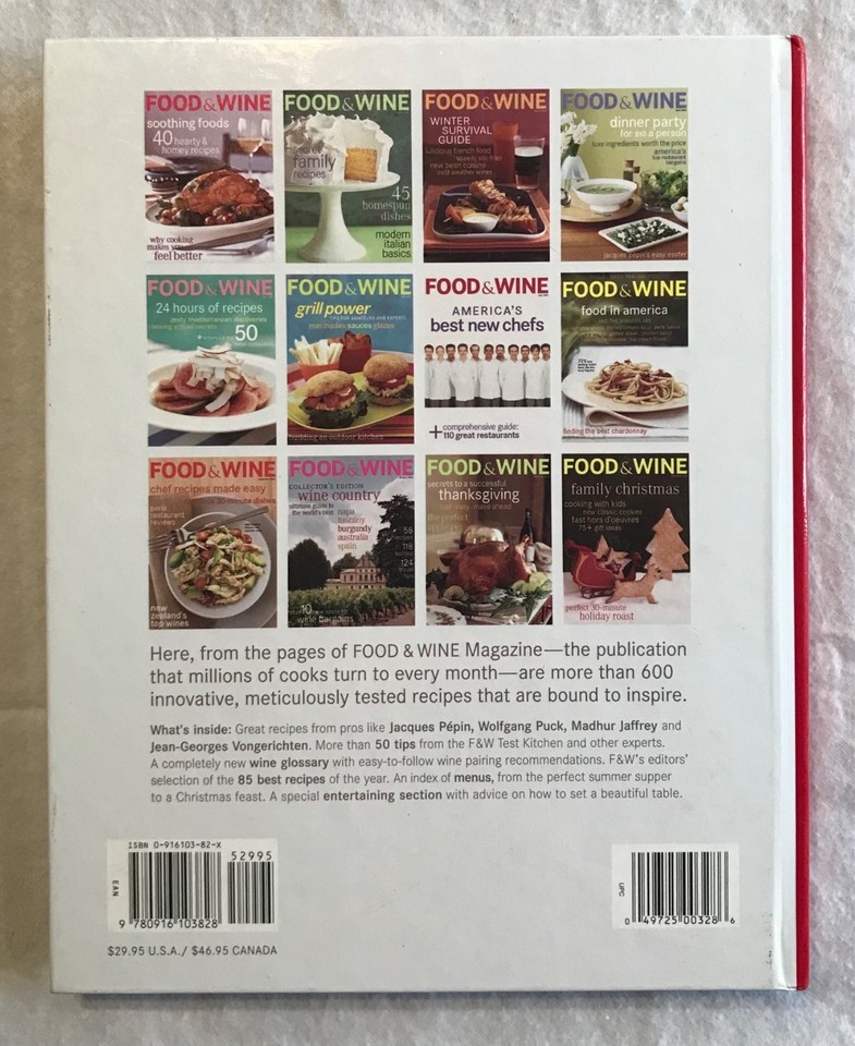 Food and Wine Annual Cookbook 2003 : An Entire Year of Recipes by Food ...