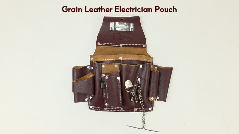 Maroon Leather Electrician Tool Pouch | Electric Tool Belt | Electric ...