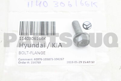1140306166K Genuine Hyundai / KIA BOLT-FLANGE | eBay