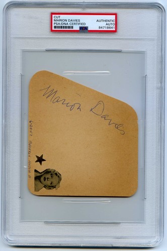 MARION DAVIES signed cut autograph 1957 PSA/DNA slabbed Hollywood ...