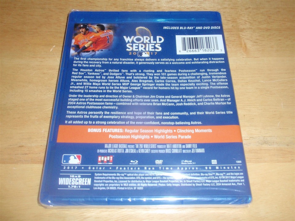 World Series Champions 2017 Blu-ray Disc + DVD New Sealed 16x9 Houston ...
