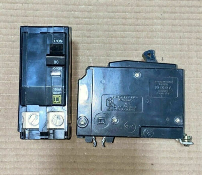 NEW Square D QOB280 2 Pole 80 Amp 240V Yellow Circuit Breaker NTO ...