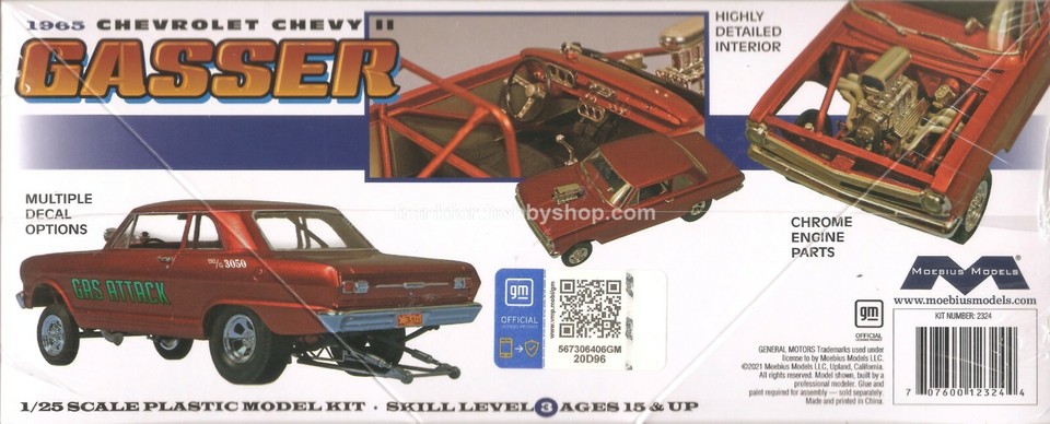 Moebius #2324 1/25 1965 Chevy II Gasser | eBay