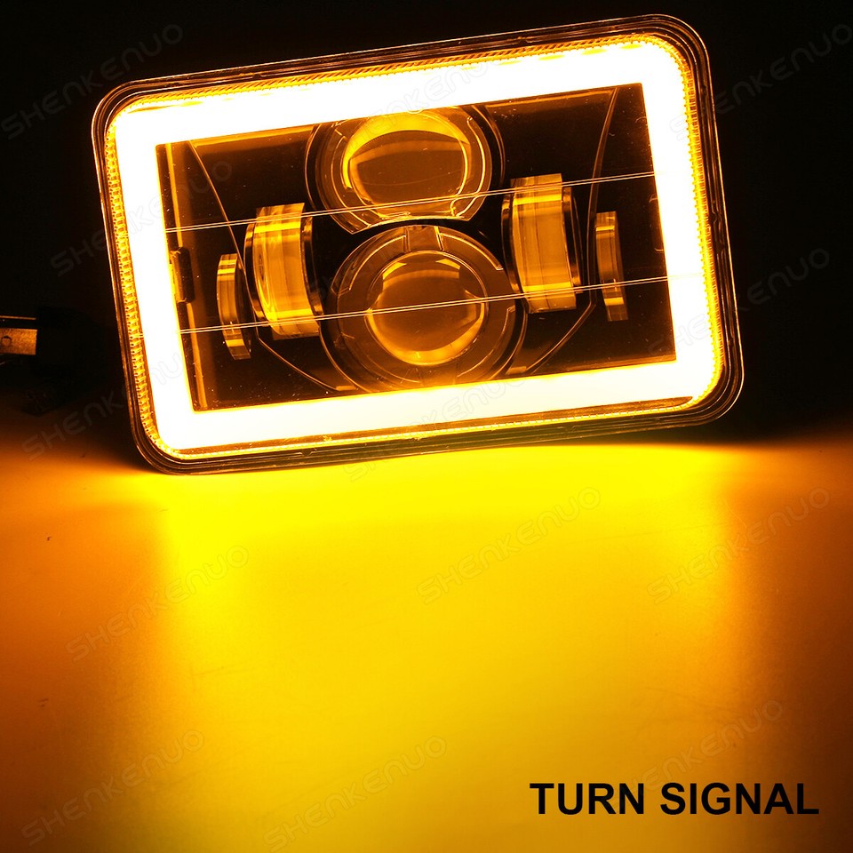 4pcs 4x6" LED Headlights For Pontiac Firebird Trans AM 1977 1978 1979 ...