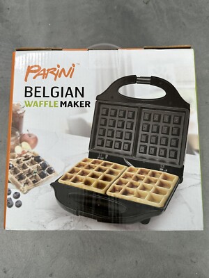 New box PARINI BELGIAN WAFFLE MAKER 1 Touch button pini maker press ...
