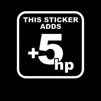 This Sticker Adds 5 HP Sticker | eBay
