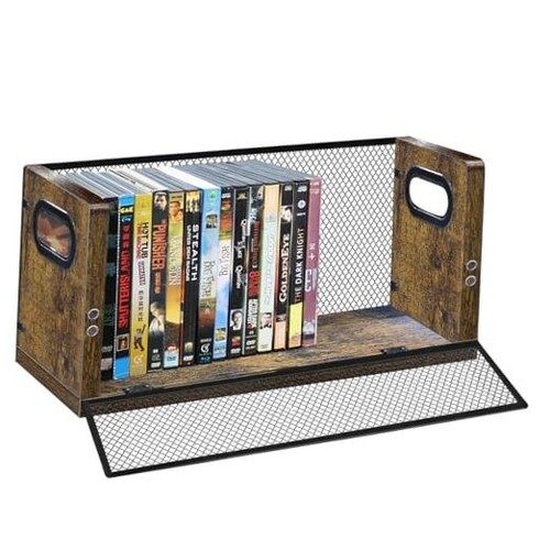 DVD/Blu ray Storage Rack, DVD Shelf Holds Up To 28 DVD Cases, DVD Rack ...