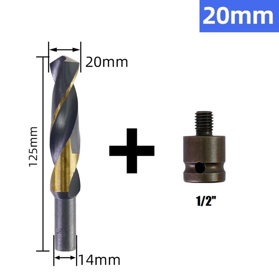 Brand New Drill Bit Core Drill Bit 22mm 25mm 2pcs Set Black Shank: 14mm ...