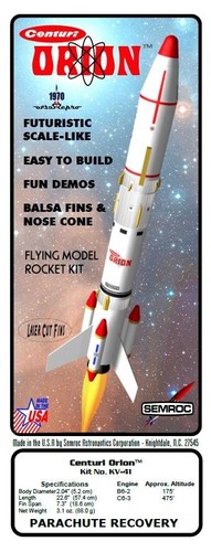 Flying Model Rocket Kit - Semroc 'Orion' | eBay