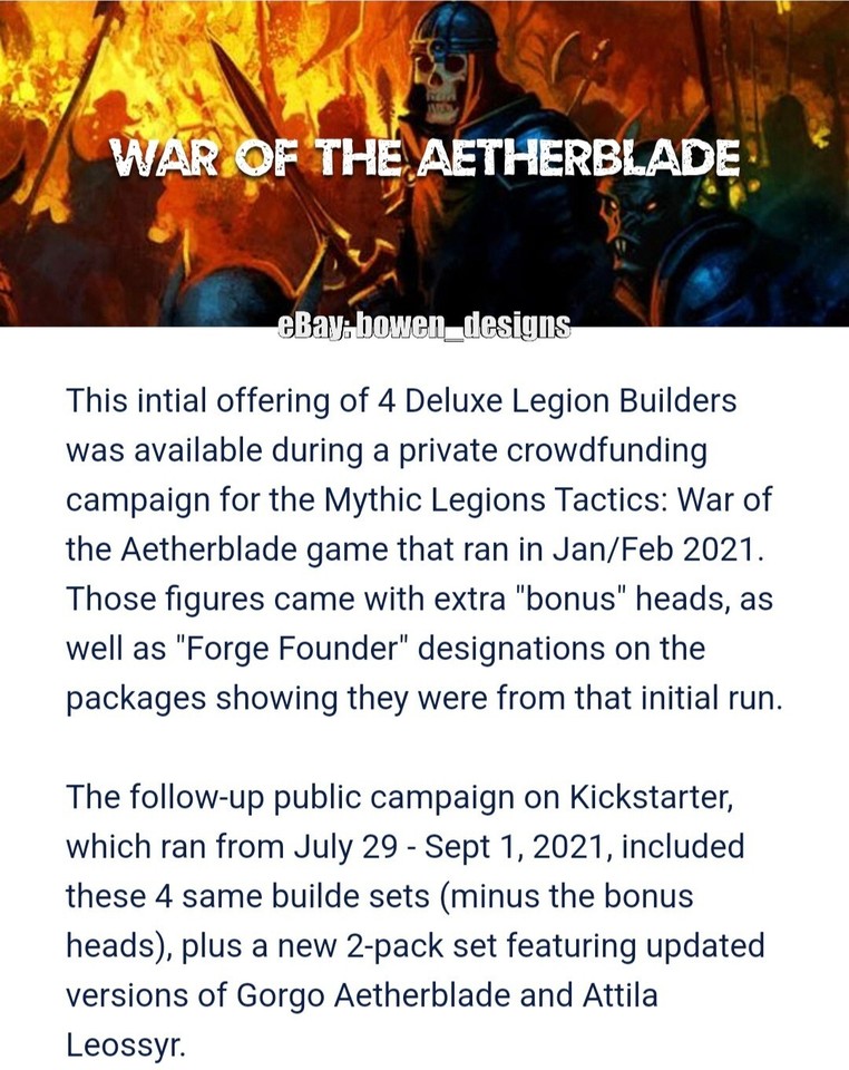 Mythic Legions Tactics War of the Aetherblade ELF Deluxe Builder M F ...