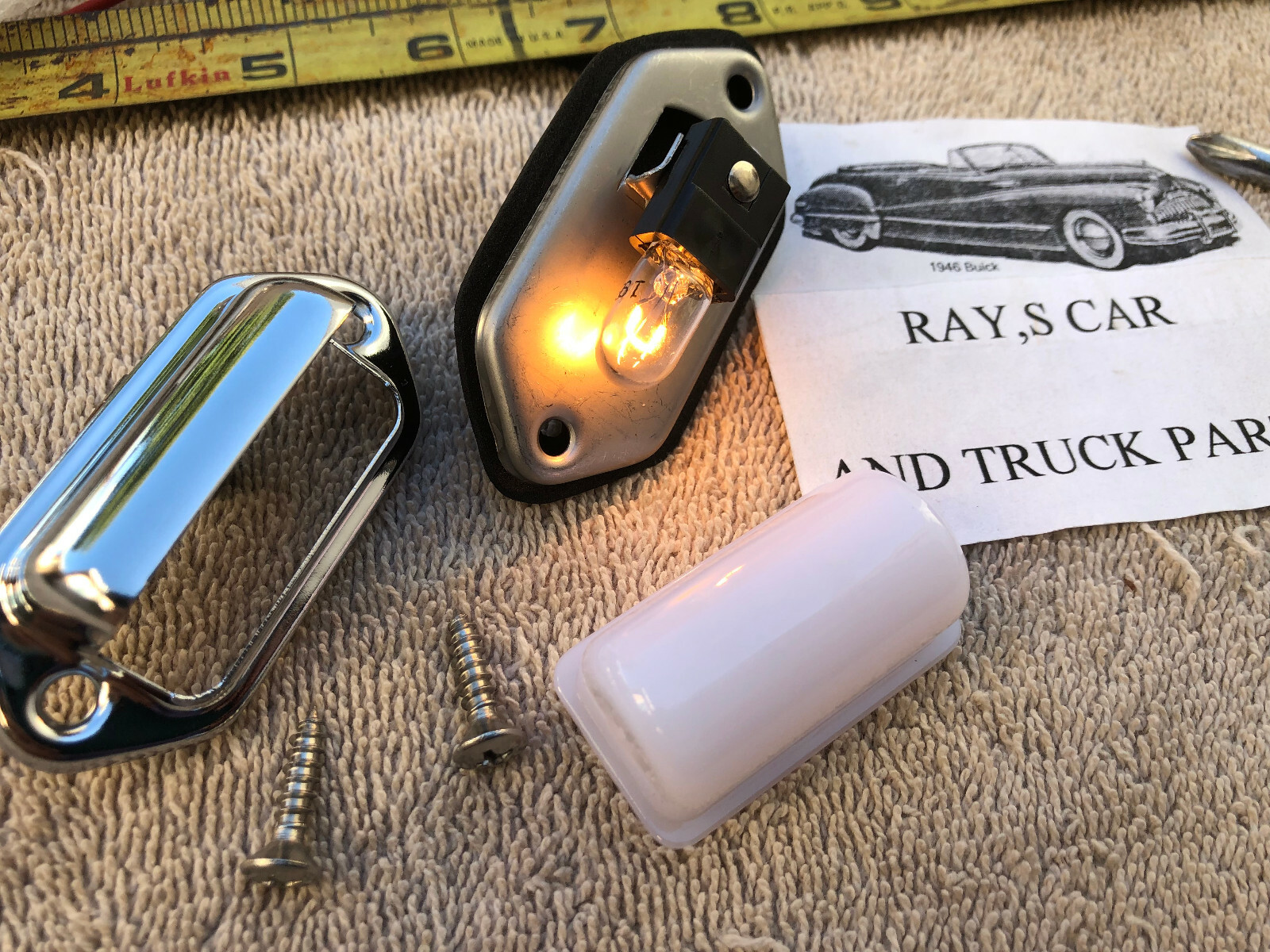 NEW PAIR UNIVERSAL CHROME METAL LICENSE PLATE LIGHTS ! CARS / TRUCKS ...