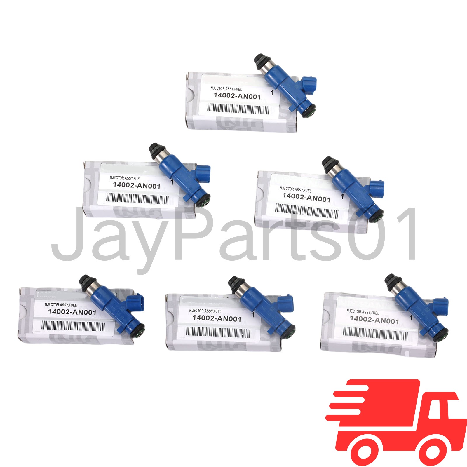OEM 6x 550cc Fuel Injectors For 2009-17 Nissan GT-R G37 350Z 370Z ...