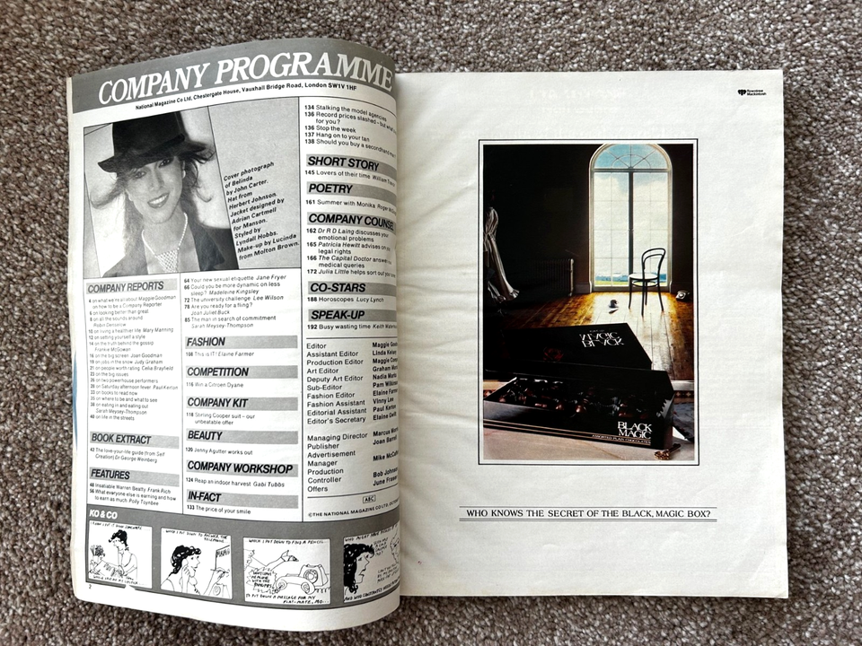 COMPANY MAGAZINE 1st Issue 1978 DAVID ESSEX Kate Bush JENNY AGUTTER ...