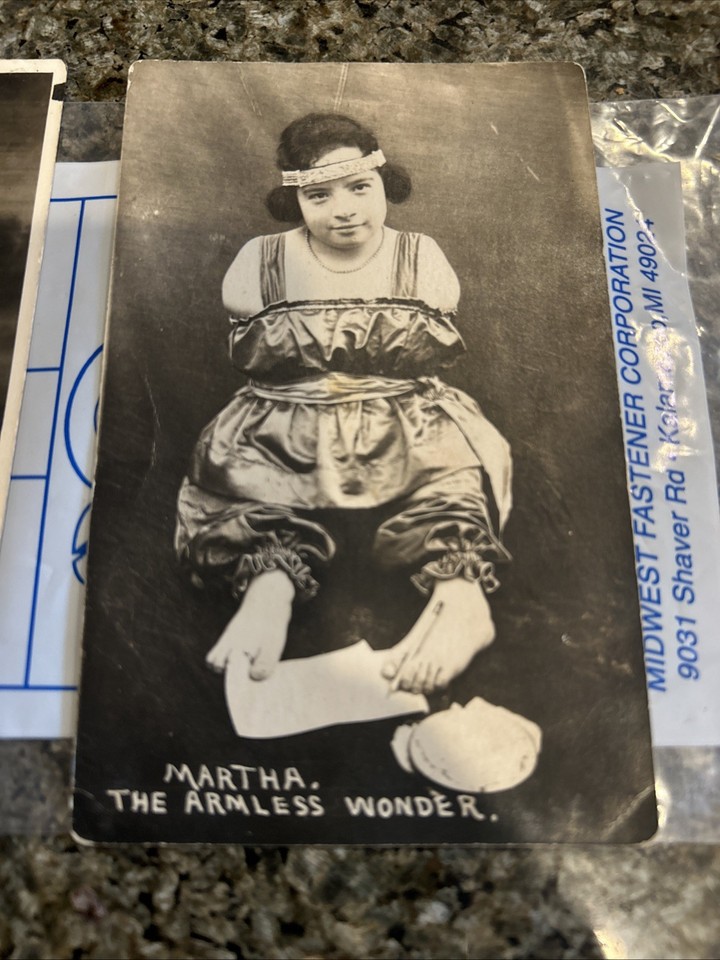 Vintage Side Show Post Cards - Smallest Man And Armless Wonder | eBay