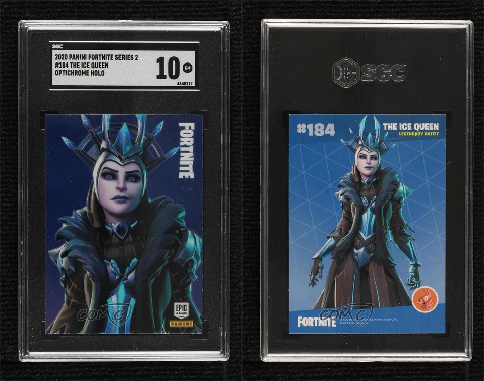 2020 Panini Fortnite Series II OptiChrome The Ice Queen #184 SGC 10 GEM ...