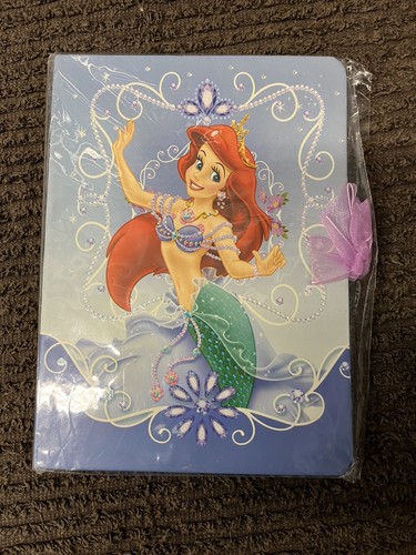 NEW Disney Ariel Journal Diary Notebook Lined Lock Keys Sequin Tag 8x6 ...